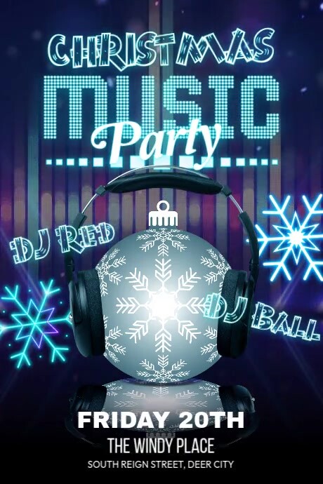 Christmas Music Party Template | PosterMyWall