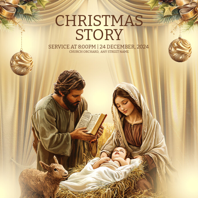 christmas nativity Template | PosterMyWall