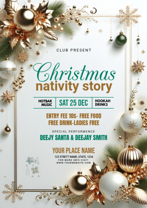 Christmas Nativity Flyer Template | PosterMyWall