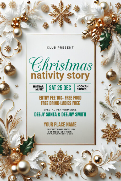 Christmas Nativity Poster Template | PosterMyWall