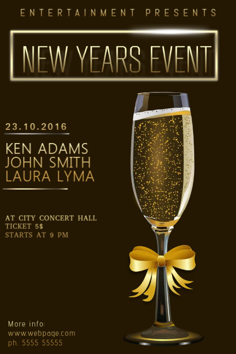 Christmas New Year Event festival Concert Poster Template | PosterMyWall