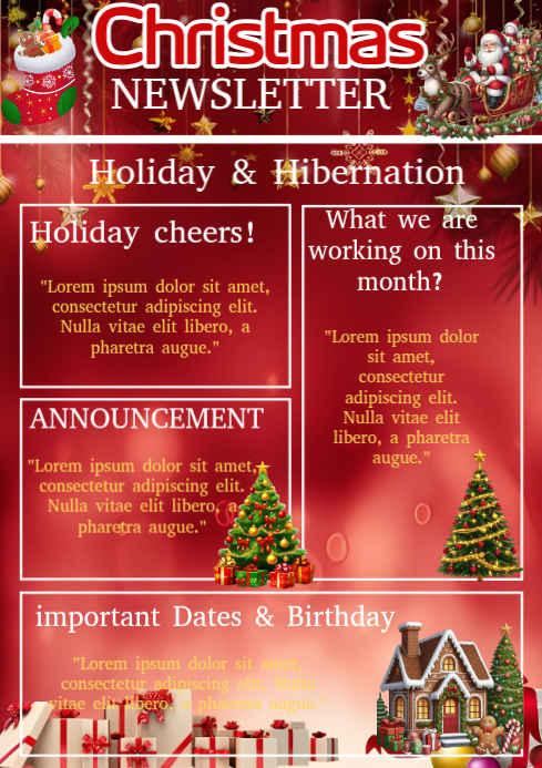 Christmas newsletter flyer Template | PosterMyWall