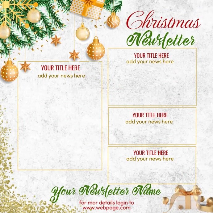 Christmas newsletter poster Template | PosterMyWall