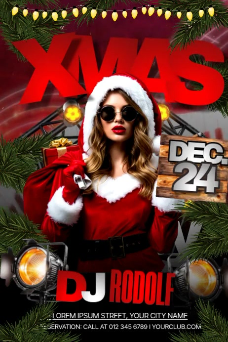 Christmas Night Bash Template | PosterMyWall