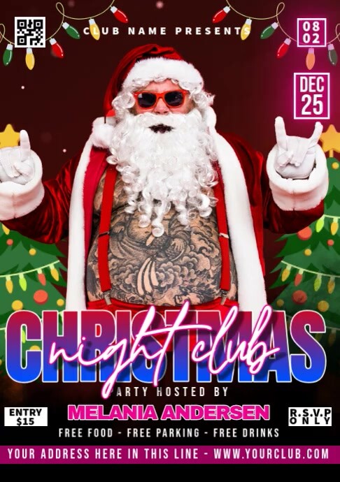 Christmas Night Club Template | PosterMyWall