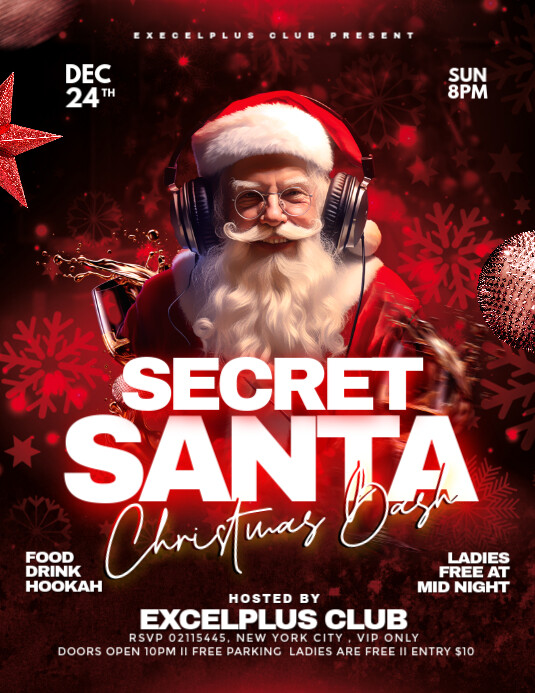 Christmas night club party flyer | PosterMyWall