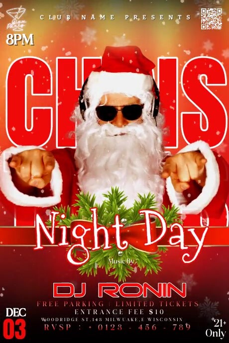 Christmas Night Day Club (1) Template | PosterMyWall