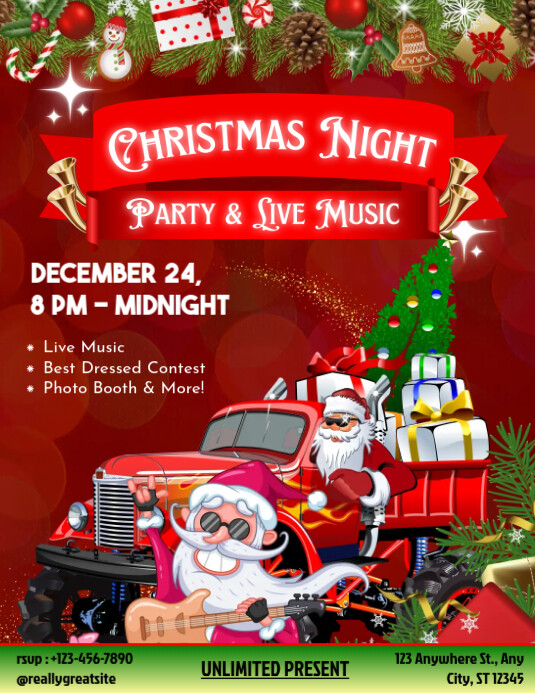 Christmas Night Template | PosterMyWall