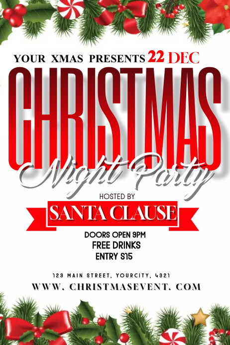 Christmas Night Party Ads Template | PosterMyWall