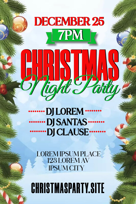 Christmas Night Party Ads Template | PosterMyWall