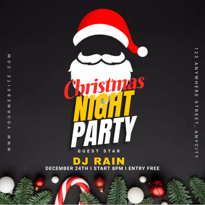 Christmas Night Party Template | PosterMyWall