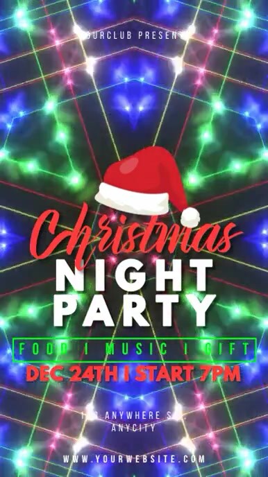 Christmas Night Party Template | PosterMyWall