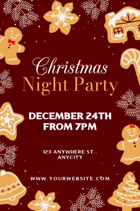 Christmas Night Party Template | PosterMyWall