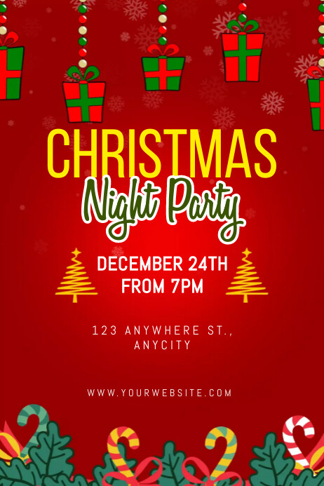 Christmas Night Party Template | PosterMyWall