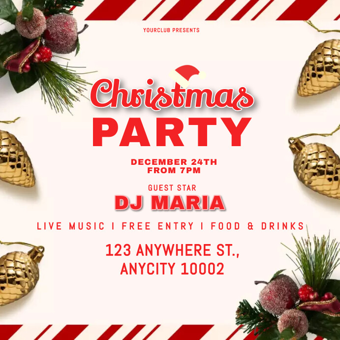 Christmas Night Party Template | PosterMyWall