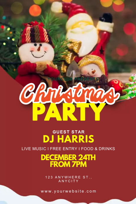 Christmas Night Party Template | PosterMyWall