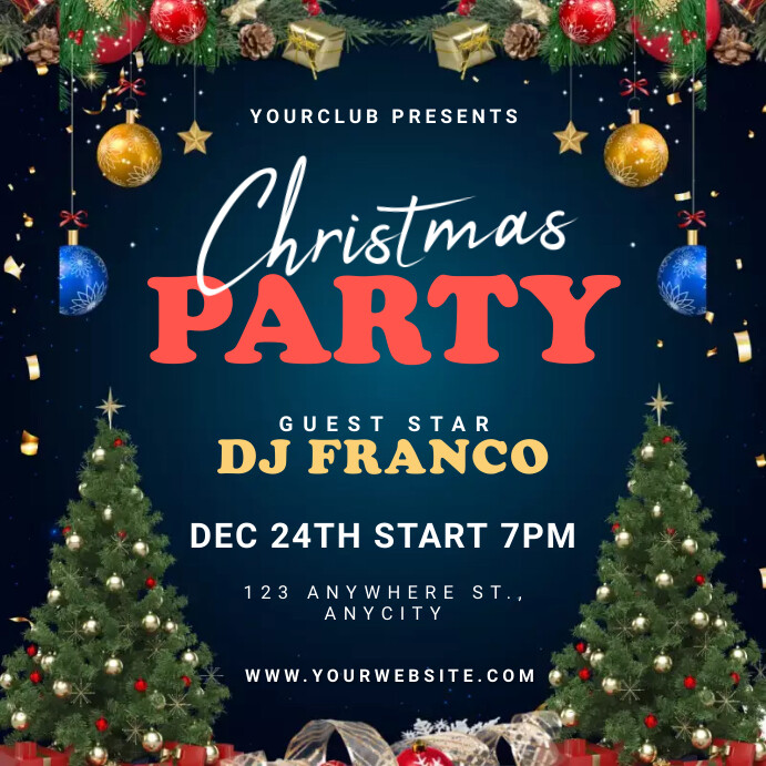 Christmas Night Party Template | PosterMyWall