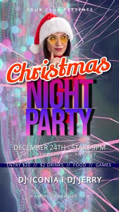 Christmas Night Party Template | PosterMyWall