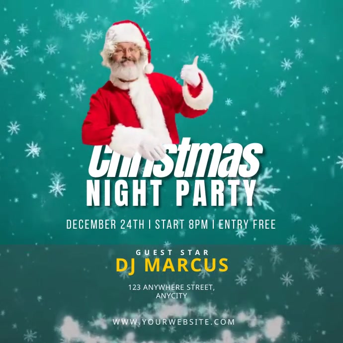 Christmas Night Party Template | PosterMyWall