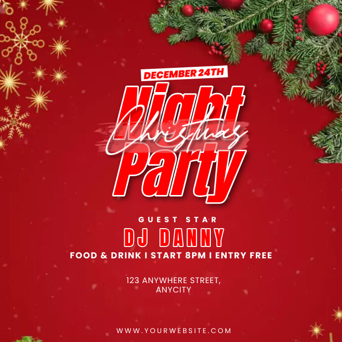 Christmas Night Party Template | PosterMyWall