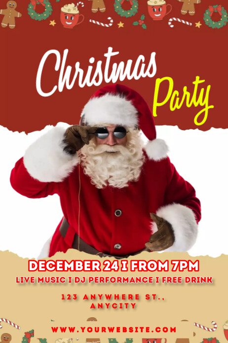 Christmas Night Party Template | PosterMyWall