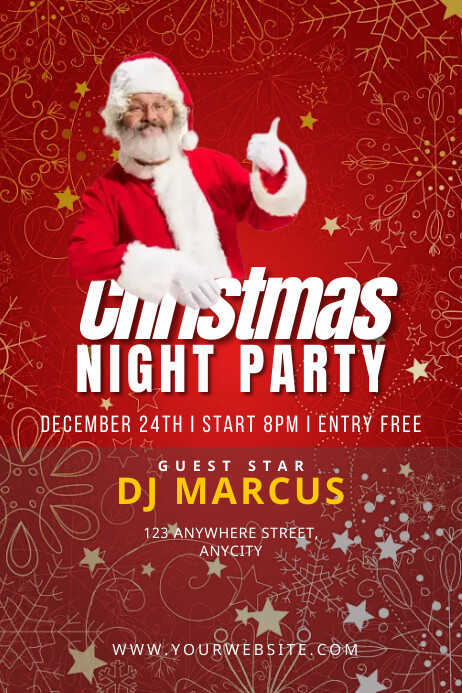 Christmas Night Party Template | PosterMyWall