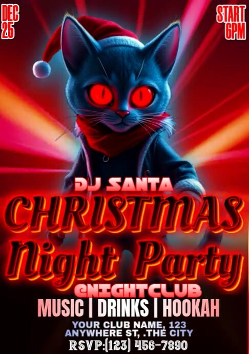 Christmas Night Party Template | PosterMyWall