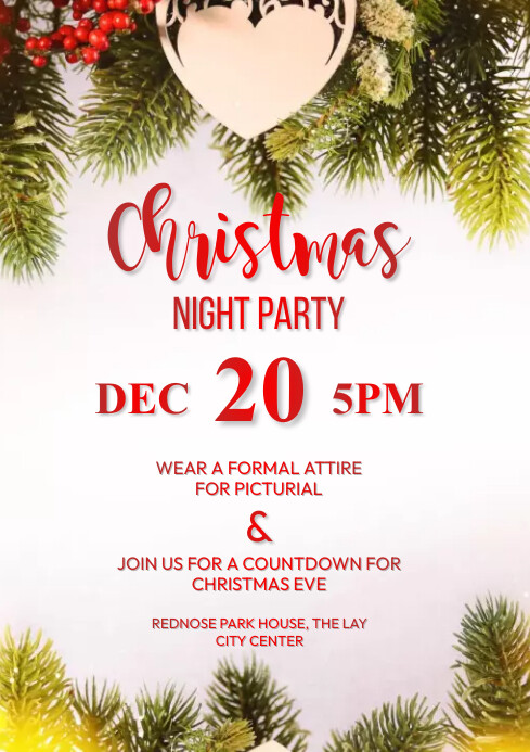 Christmas Night Party Template | PosterMyWall