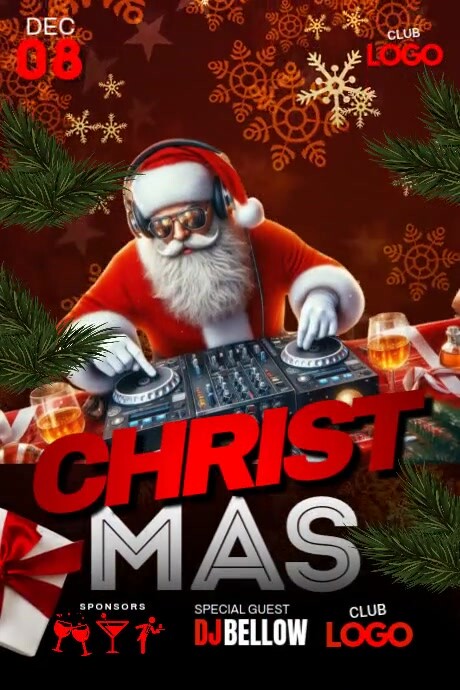 Christmas Night Party Video Template | PosterMyWall