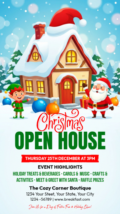 Christmas Open House Template | PosterMyWall