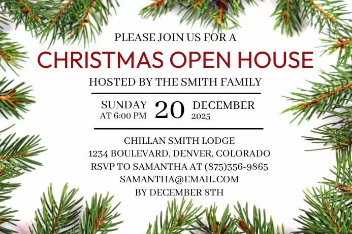 Plantilla de Christmas Open House | PosterMyWall