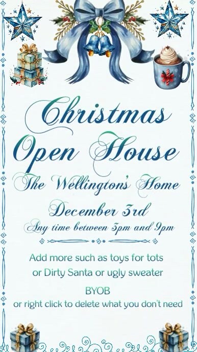 Christmas Open House Invitaiton Template | PosterMyWall