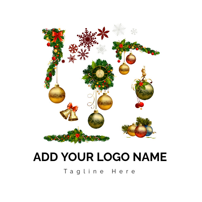 Christmas Ornament Christmas Decoration Logo Template | PosterMyWall