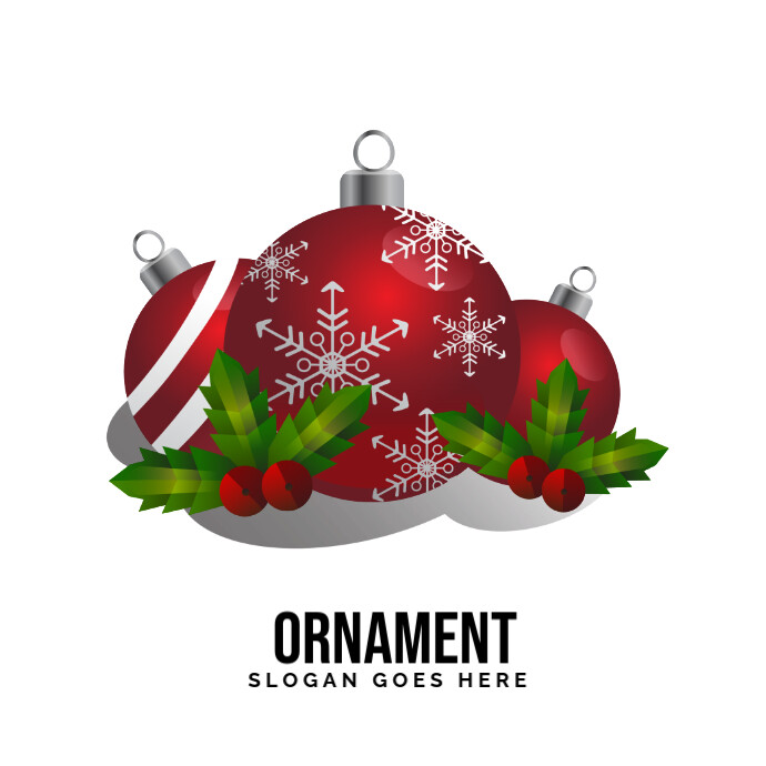 Christmas Ornament Design Logos Template | PosterMyWall