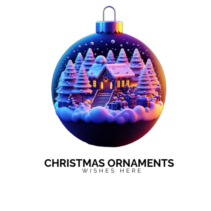 Christmas Ornaments Logo Template | PosterMyWall