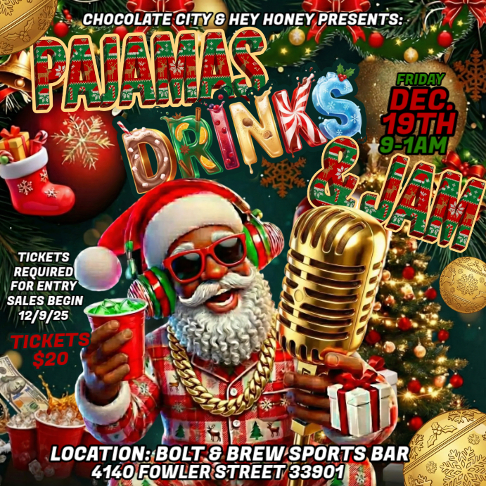 Christmas Pajama Jam Template | PosterMyWall