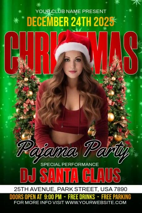 Christmas Pajama Party Ads Template | PosterMyWall