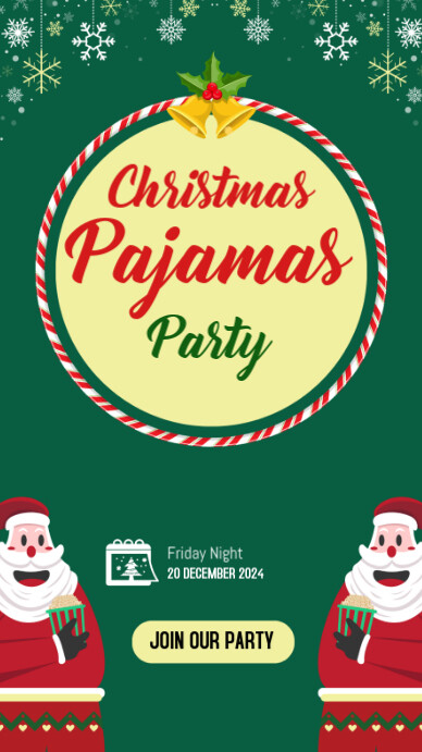Christmas pajama party Template | PosterMyWall