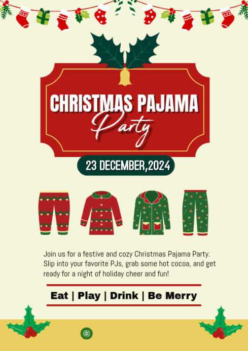 Copy of Christmas pajama party | PosterMyWall
