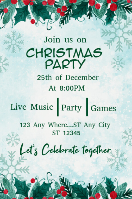 Christmas Part Template Poster | PosterMyWall