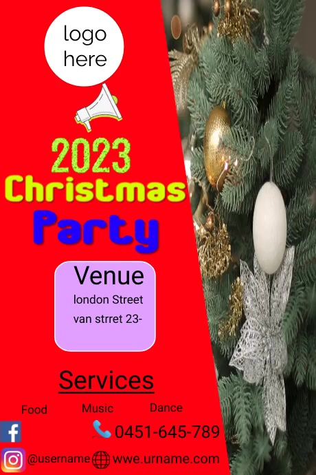 Christmas party, party poster Template | PosterMyWall