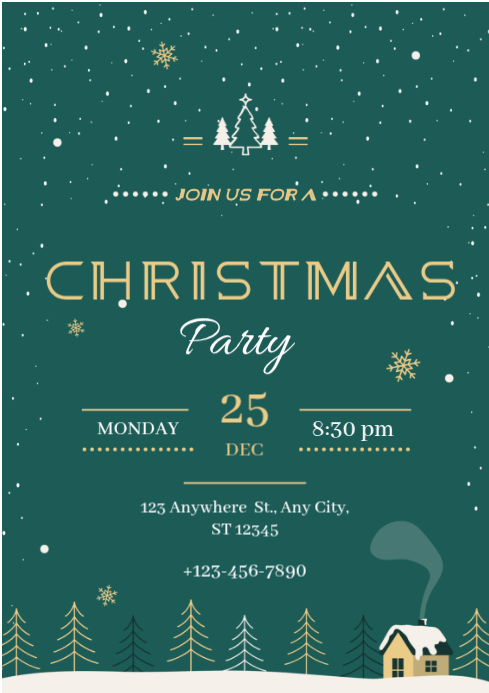 Plantilla de Christmas party 2025 | PosterMyWall