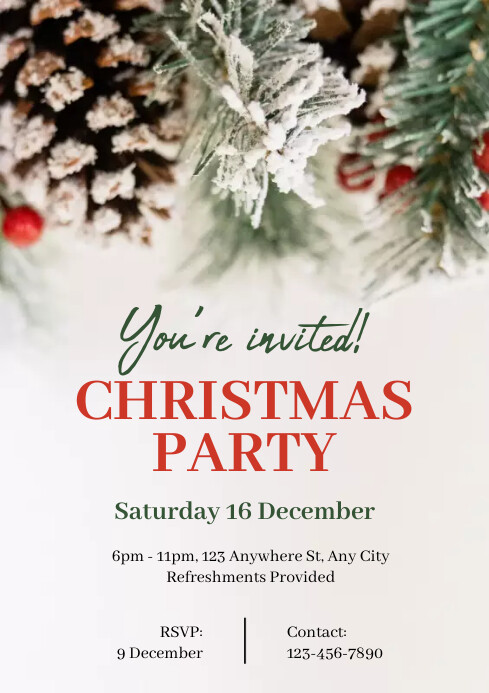 Christmas Party A4 Template | PosterMyWall