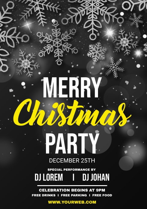 Christmas party A4 size Template | PosterMyWall