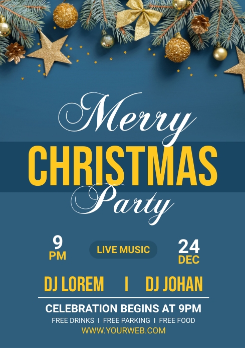 Christmas party A4 size Template | PosterMyWall
