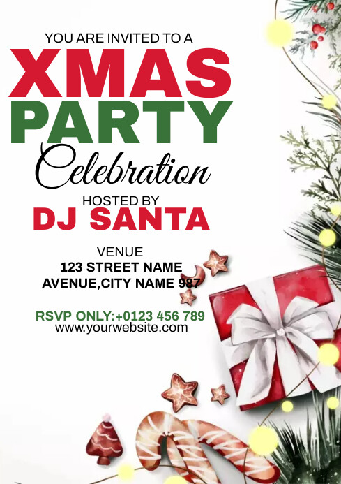 Christmas Party Ads Template | PosterMyWall
