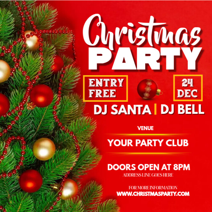 Plantilla de Christmas Party Ads | PosterMyWall