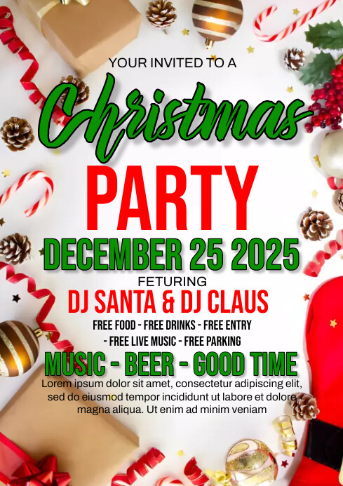 Christmas Party Ads Template | PosterMyWall