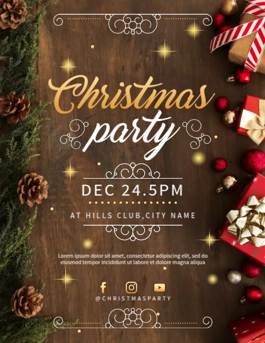 Christmas Party Ads Template | PosterMyWall