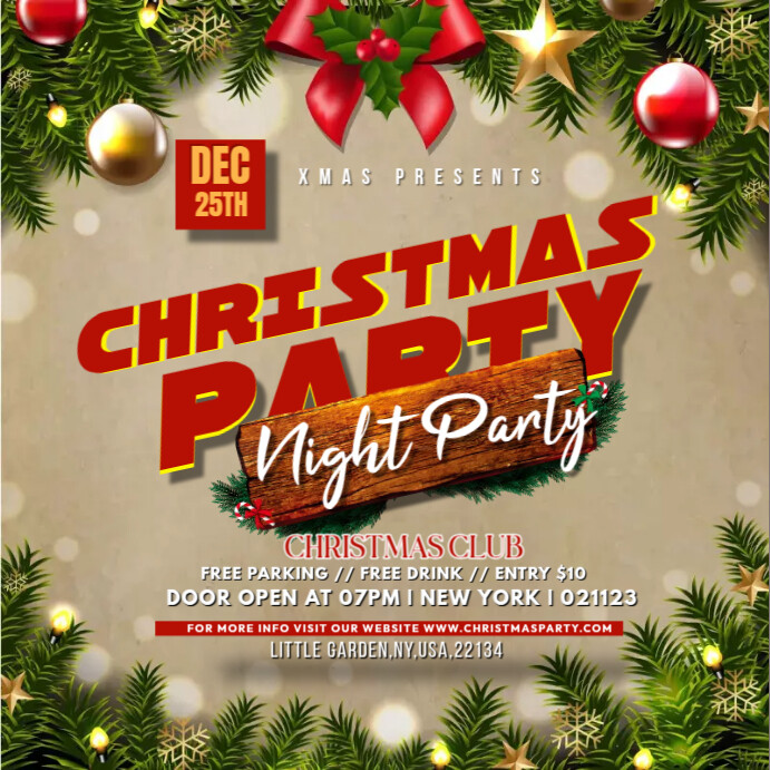 Christmas Party Ads Template | PosterMyWall